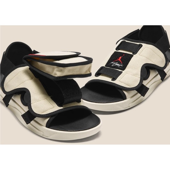 Jordan | Shoes | Jordan Ls Mens Slide Sandals Blackuniversity Redwhite ...